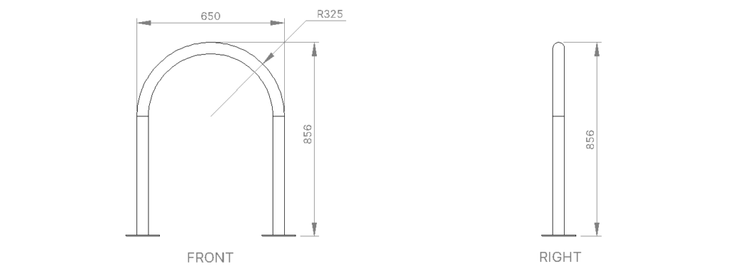 Narrow Bike Leaning Rail - Commercial Systems Australia