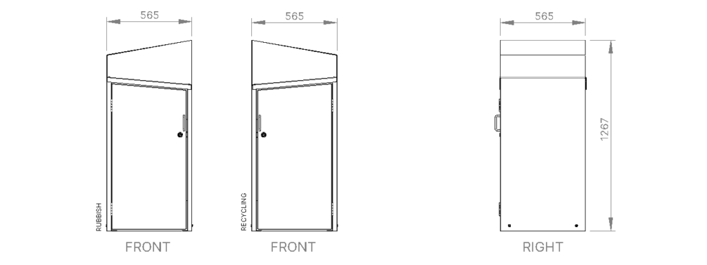 Lisboa Bin Enclosure 120L - Commercial Systems Australia