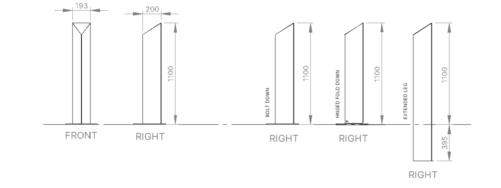 Triangular Bollard - Commercial Systems Australia