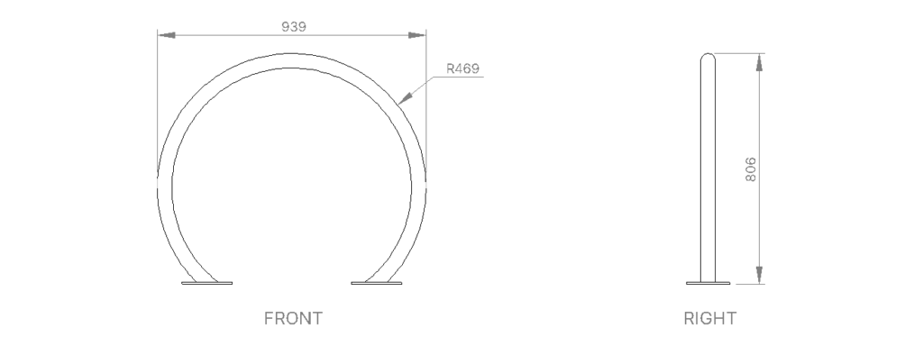 Circle Bike Leaning Rail - Commercial Systems Australia