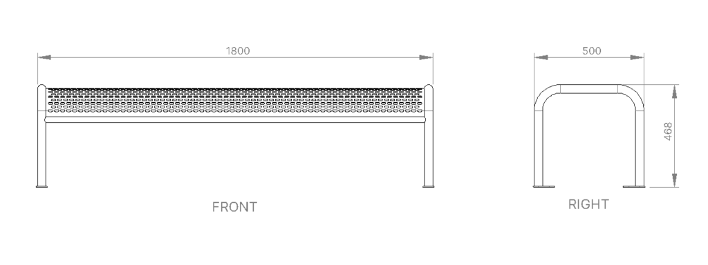 Perforated Bench - Commercial Systems Australia