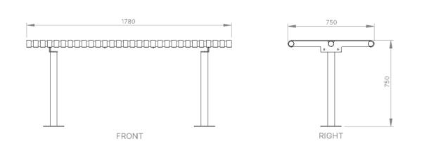Steel Slat Table - Commercial Systems Australia
